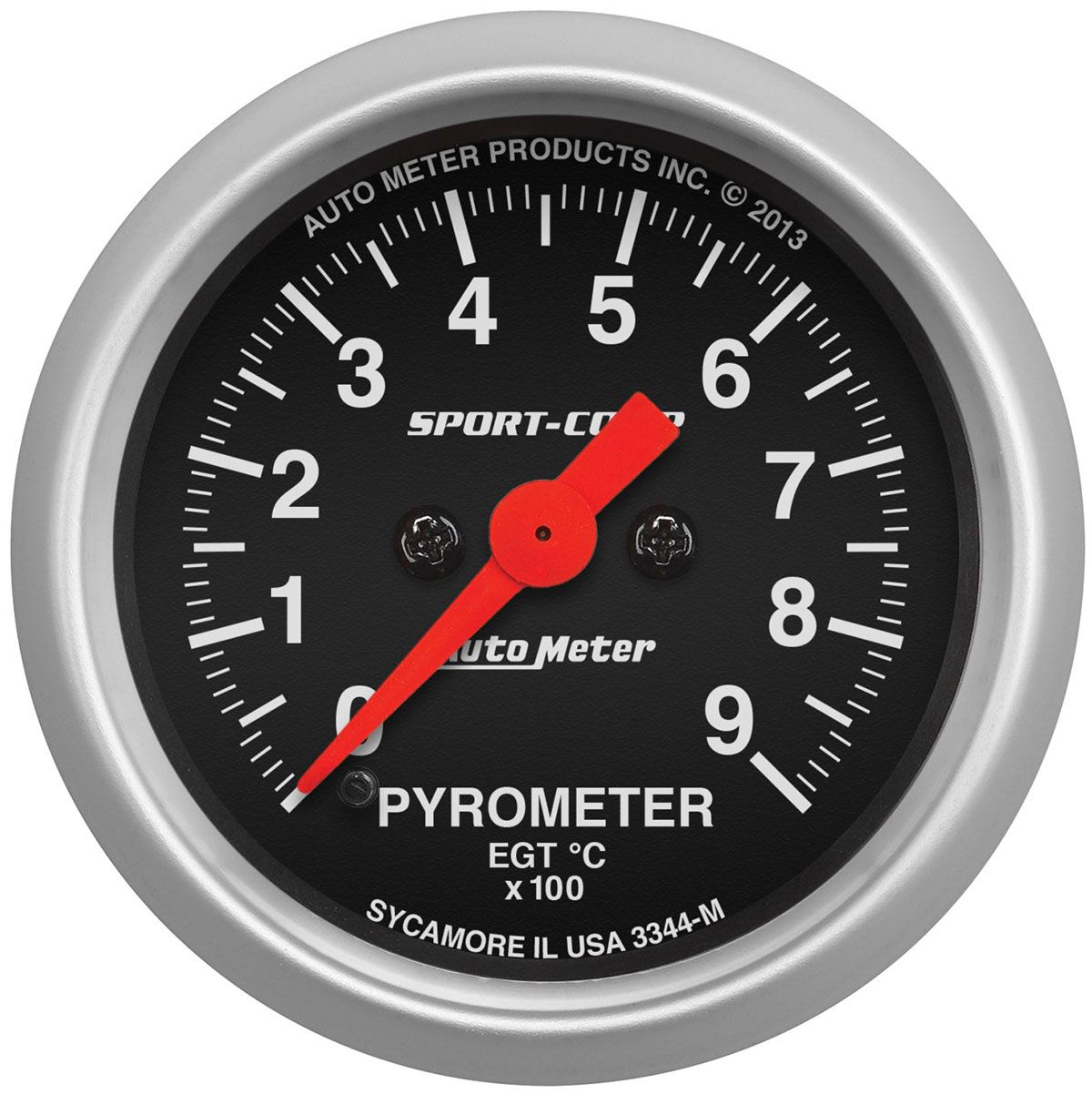 AU3344-M AUTOMETER SPORT-COMP SERIES PYROMETER GAUGE, FULL SWEEP ELECTRIC, 2-1/16" 0-900°C ...
