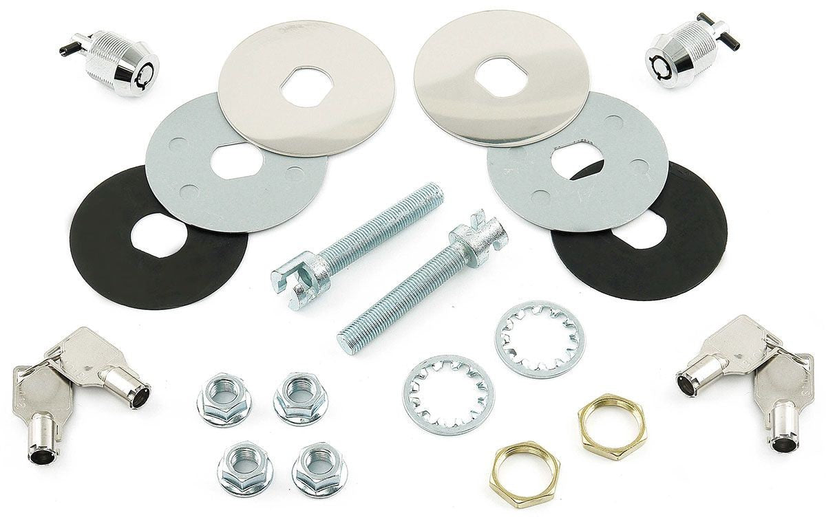BONNET LOCKING PIN KIT WITH TWO KEYS — Performance Parts Plus