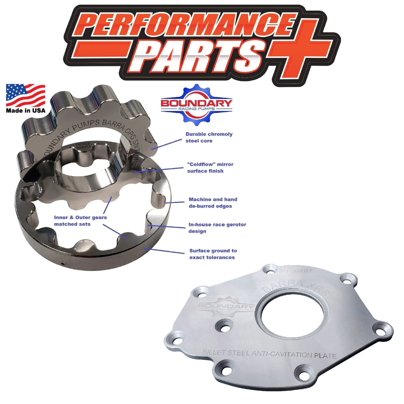 BOUNDARY OIL PUMP GEARS AND BACKING PLATE KIT — Performance Parts Plus