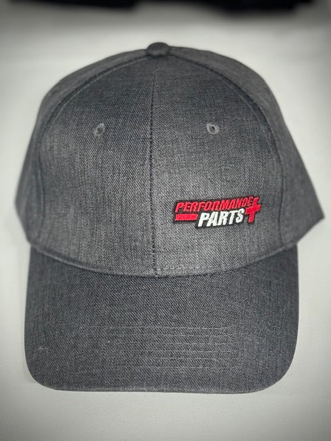 PERFORMANCE PARTS PLUS GREY CAP (RED LOGO) — Performance Parts Plus