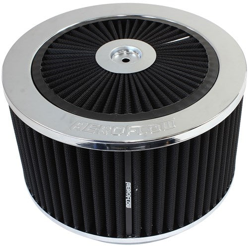 AF2851-1375 CHROME 9" x 5" FULL FLOW AIR FILTER ASSEMBLY, 5-1/8" NECK ...