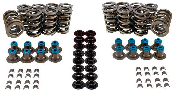 MEVSK46659 GM LS DUAL VALVE SPRING KIT WITH STEEL RETAINERS, 151LBS @ 1 ...