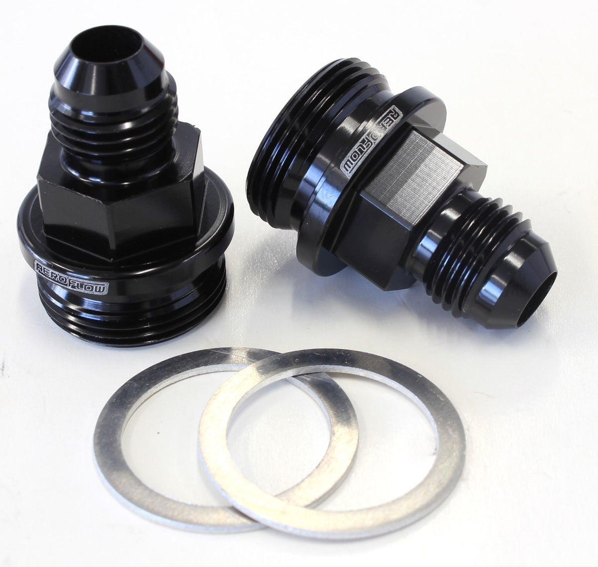AF700-06BLK CARBURETOR ADAPTER - MALE 7/8" TO -6AN SHORT BLACK FINISH ...