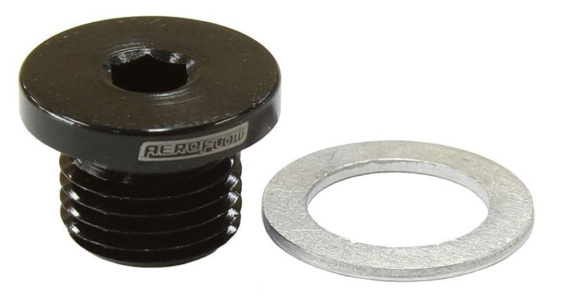 Metric Port Plug M18 x 1.5 Black Finish. — Performance Parts Plus