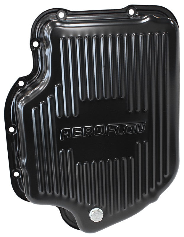 BLACK TRANSMISSION PAN SUIT GM TH400, DEEP PAN WITH DRAIN PLUG ...