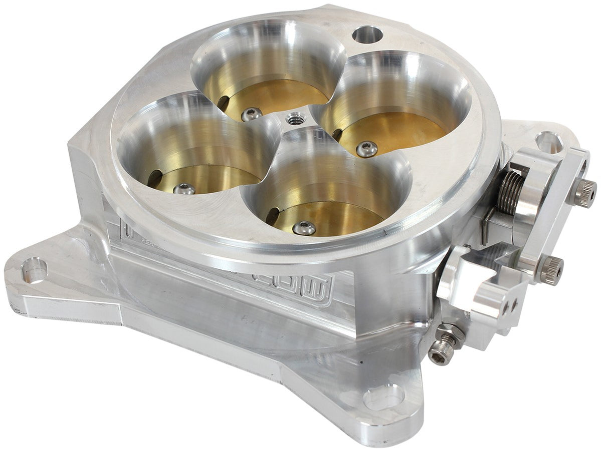 BILLET ALUMINIUM 4 BARREL 1375cfm THROTTLE BODY - NATURAL FINISH ...