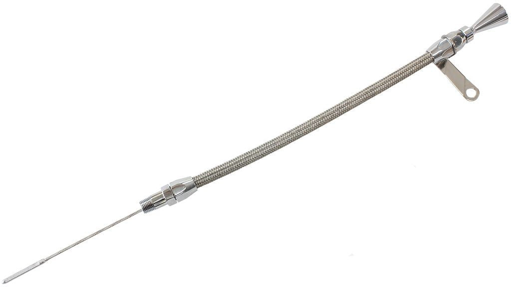 UNIVERSAL ENGINE DIPSTICK 20-3/4" OAL, 1/4NPT, CHROME — Performance ...