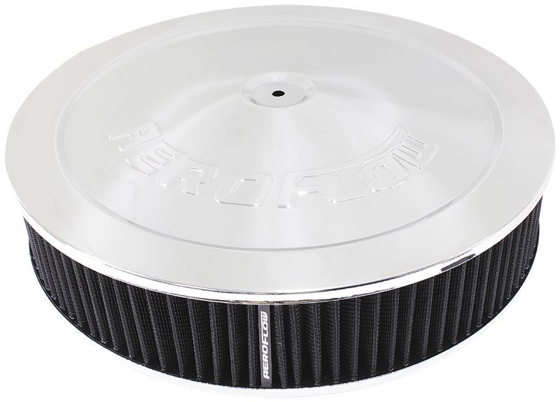 AF2851-1234 CHROME 14" x 3" AIR FILTER ASSEMBLY 7-5/16" NECK (DOMINATOR ...