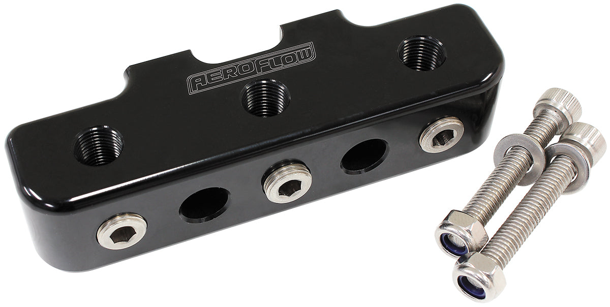 AF456-03BLK Pressure Sensor Block - Black With 9 x 1/8" NPT Ports ...