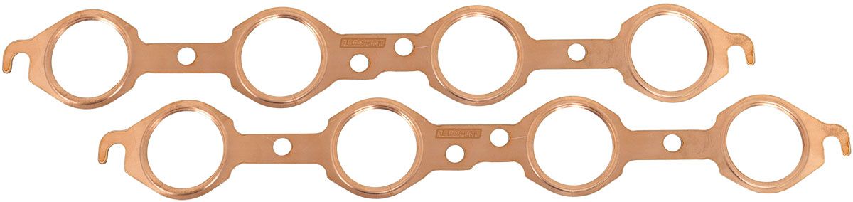 AF1854-1004 GM LS Round Port Copper Embossed Exhaust Gaskets, 1.750 ...