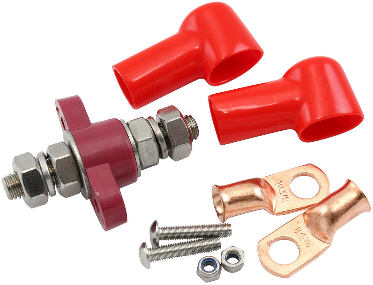 AF49-4062R Single Red Electrical Terminal Bulkhead - M10 Stud, Positive ...