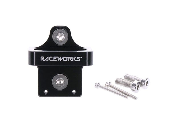 RACEWORKS 3-PORT SOLENOID BILLET MOUNT (BLACK) — Performance Parts Plus