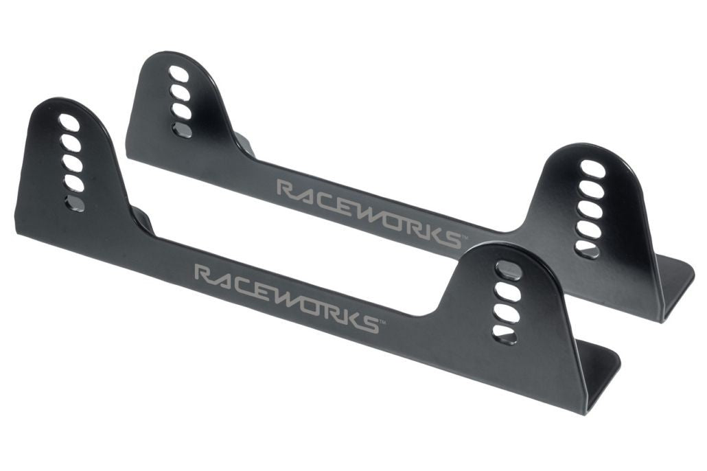 VPR-052 RACEWORKS 110mm BLACK MILD STEEL SEAT MOUNTS — Performance Parts Plus