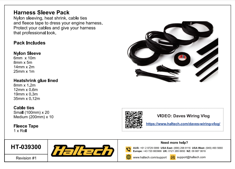 HALTECH HARNESS SLEEVE PACK — Performance Parts Plus
