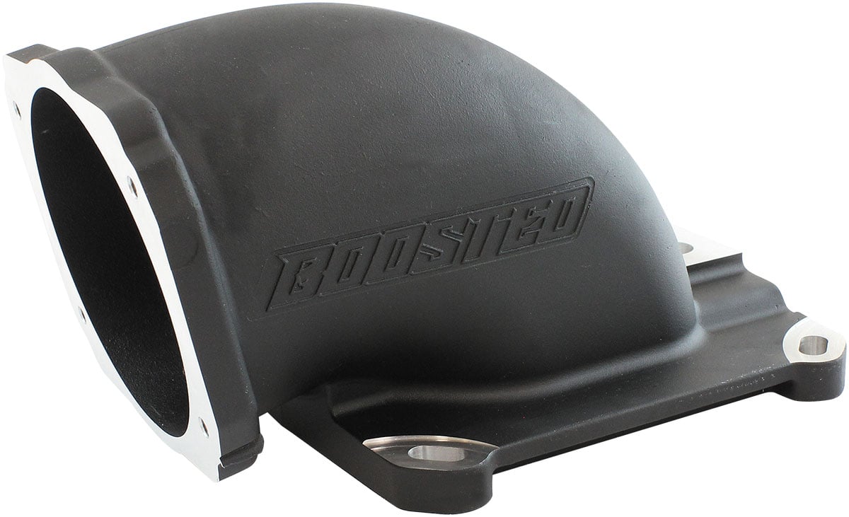 AF2045-1001BLK Cast EFI Throttle Body Elbow - Black Finish, Suit 4150 / ...